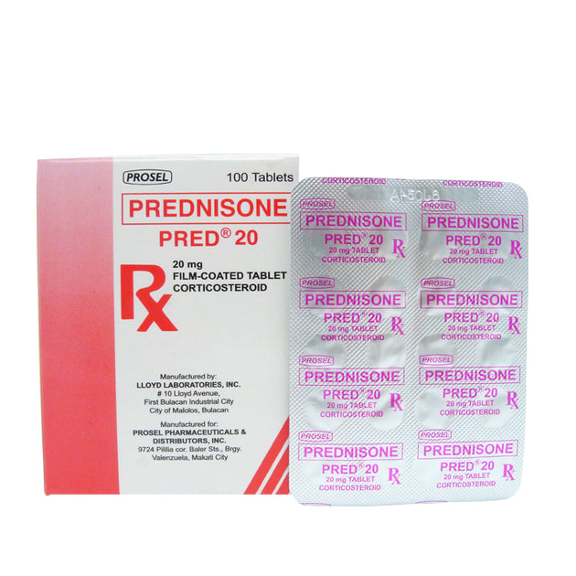 PRED 20 Prednisone 20mg Film-Coated Tablet 1's price in the Philippines ...